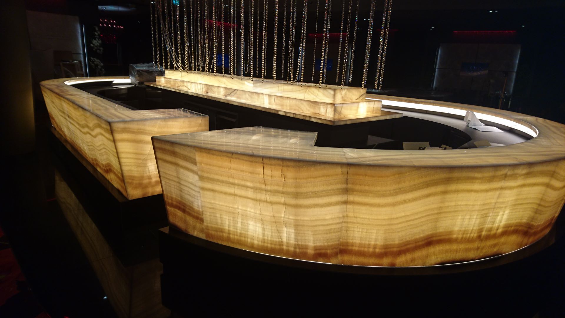 Backlit Onyx Countertops for Olympic Park Hotel in Tallin